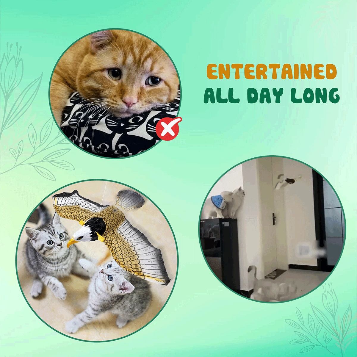 Electric Hanging Flying Bird Cat Toy - Dzordz Shop